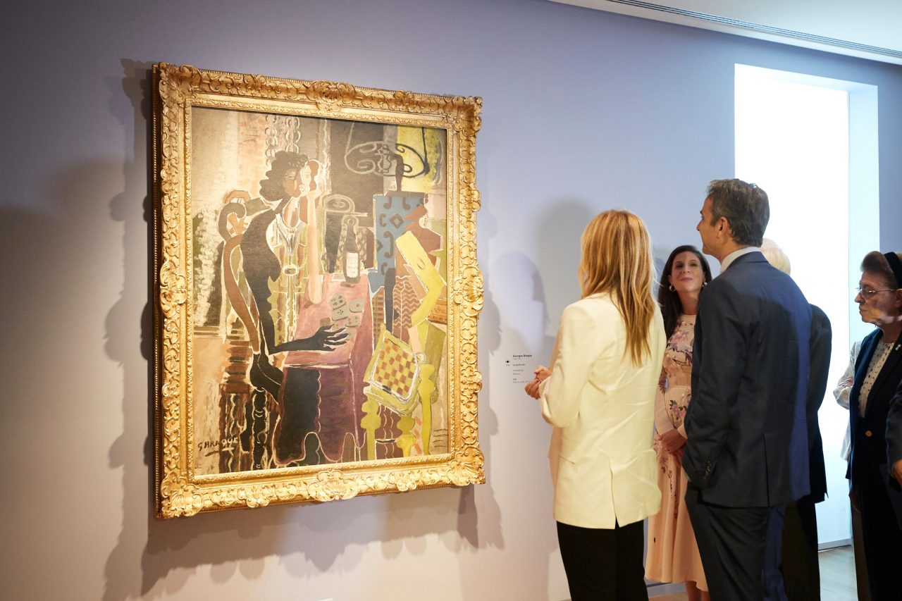 Κυριάκος και Μαρέβα Μητσοτάκη: Ευδιάθετοι στα εγκαίνια του Μουσείου ...
