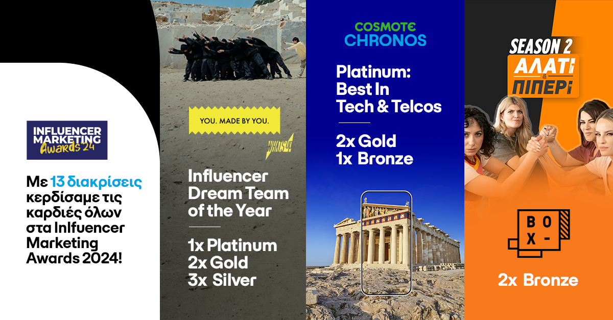 COSMOTE: Influencer Dream Team of the Year και 12 βραβεία στα ...