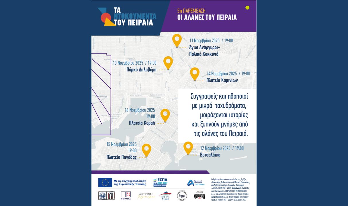 Οι αλάνες του Πειραιά ζωντανεύουν ξανά με ιστορίες, τέχνη και ...